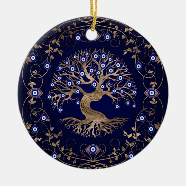 Tree of Life Evil Eye Ornament | Zazzle
