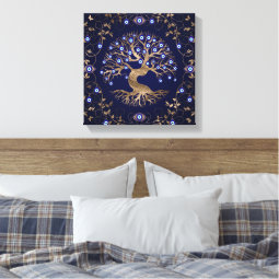 Tree of Life Evil Eye Ornament Canvas Print | Zazzle
