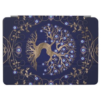 Tree of Life Evil Eye Ornament iPad Air Cover | Zazzle