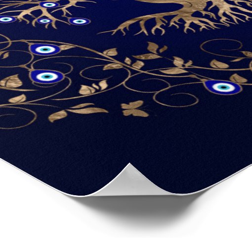 Tree of Life Evil Eye Ornament Poster | Zazzle