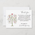 Tree of Life Funeral Photo Thank You, Sympathy Note Card | Zazzle