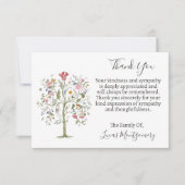 Tree of Life Funeral Photo Thank You, Sympathy Note Card | Zazzle