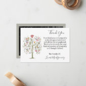 Tree of Life Funeral Photo Thank You, Sympathy Note Card | Zazzle