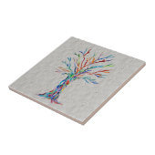 Tree of Life Gray Ceramic Tile | Zazzle
