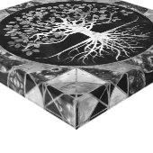 Tree of life - Gray scale Gemstone Canvas Print | Zazzle