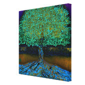 Tree of Life Green and Blue Canvas Print | Zazzle