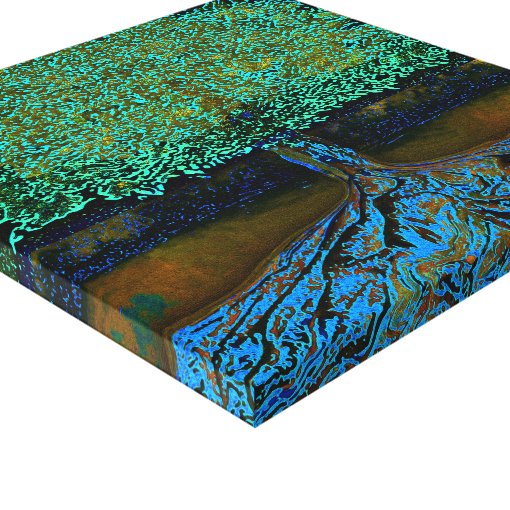 Tree of Life Green and Blue Canvas Print | Zazzle