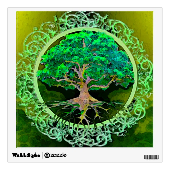 Tree of Life Health and Prosperity Wall Decal | Zazzle