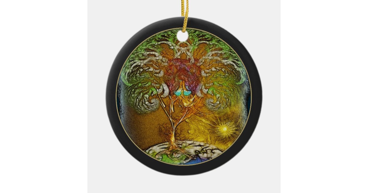 Tree Of Life Illustration Ceramic Ornament | Zazzle