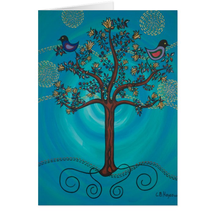 "Tree of Life in Blue" by CatherineHayesArt | Zazzle.com