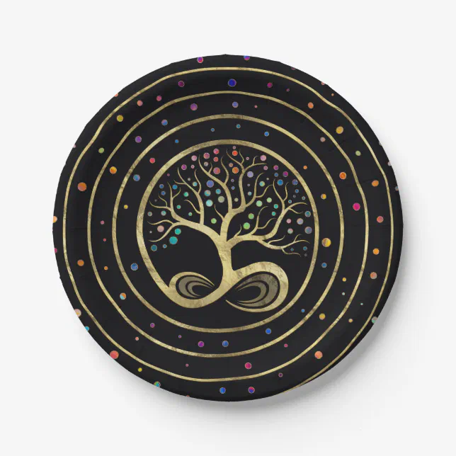 Tree of Life - Infinity Spiral Paper Plates | Zazzle