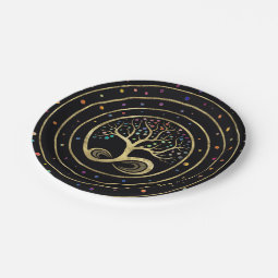 Tree of Life - Infinity Spiral Paper Plates | Zazzle