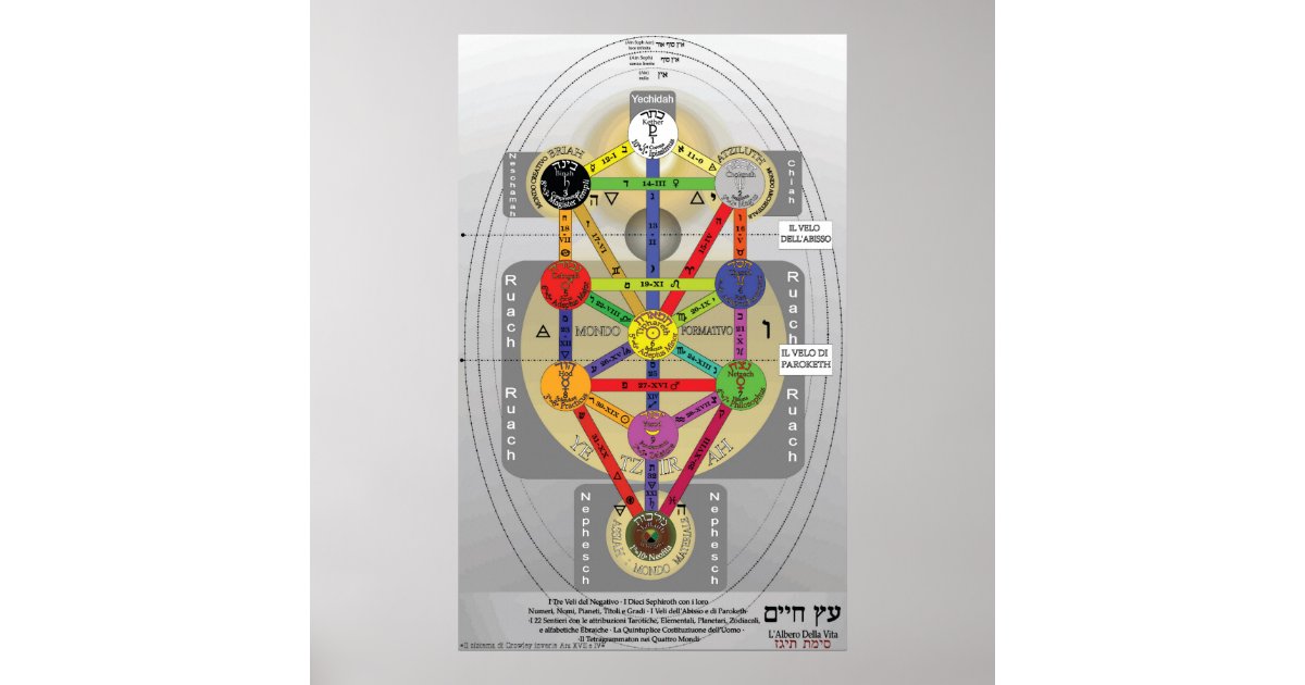 Tree of Life Italian Poster | Zazzle