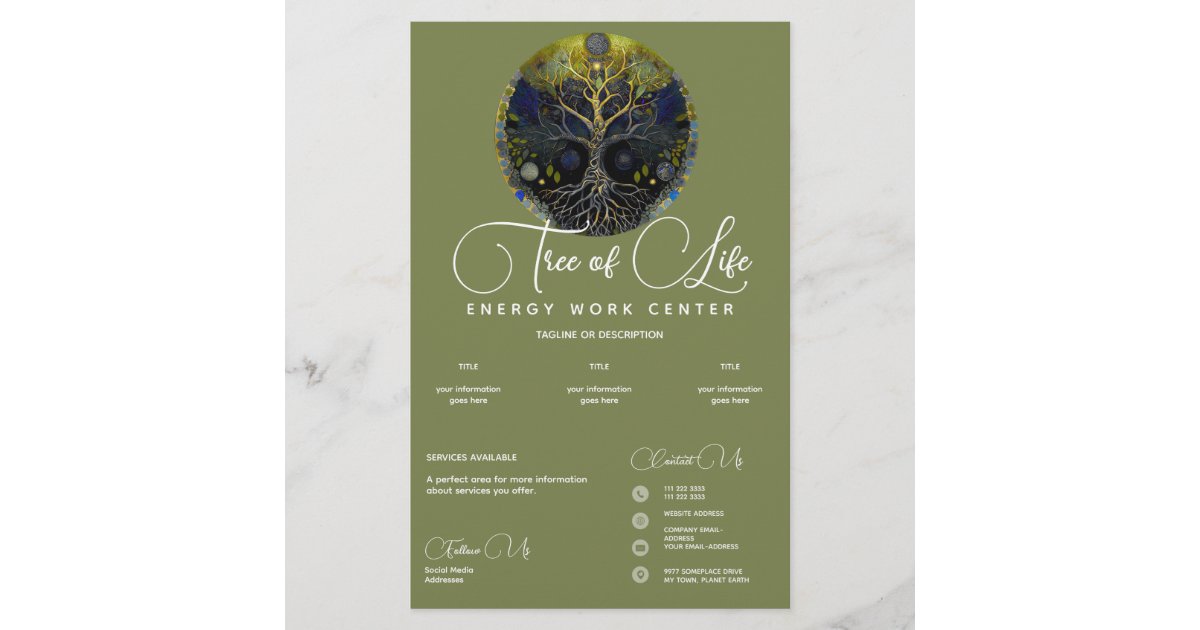 Tree of Life Luna Flyer | Zazzle