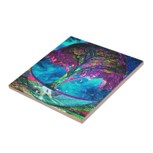 Tree of Life Meditation Ceramic Tile | Zazzle