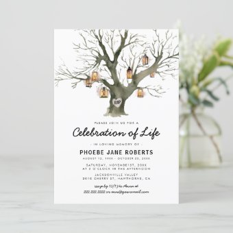 Tree of Life Memorial | Celebration of Life Invitation | Zazzle