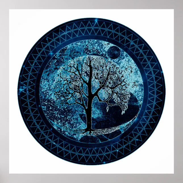 Tree of Life Midnight Sky Poster | Zazzle