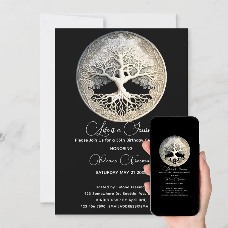 Tree of Life | Modern Invitation | Zazzle