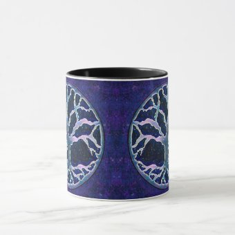 Tree of Life Mug in Royal Blue and Purple | Zazzle