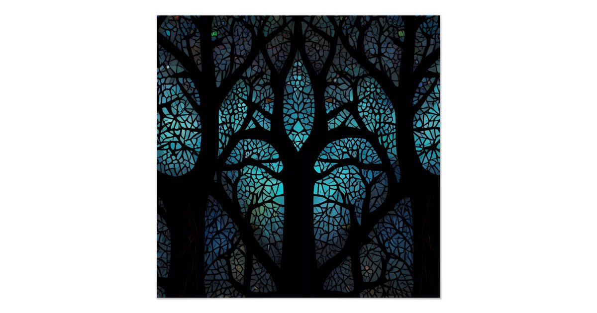 Tree of Life - Mystic Forest Mosaic Poster | Zazzle
