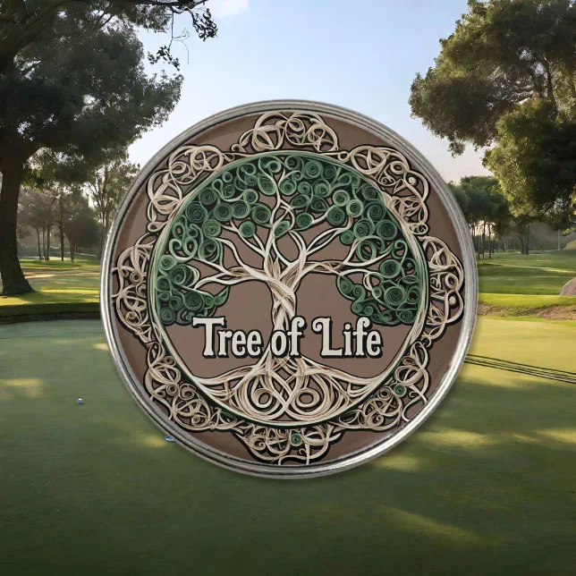 Tree of Life Paper Quilling Golf Ball Marker | Zazzle