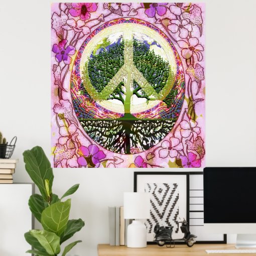 Tree of Life Peace on Earth 2 Poster | Zazzle