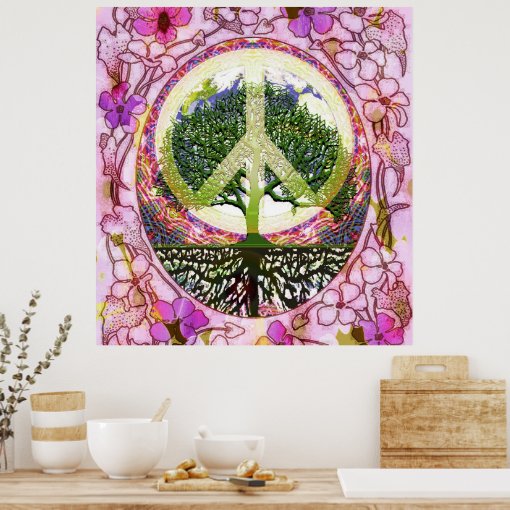 Tree of Life Peace on Earth 2 Poster | Zazzle