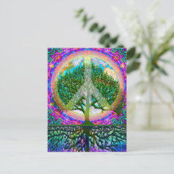 Tree of Life Peace Postcard | Zazzle
