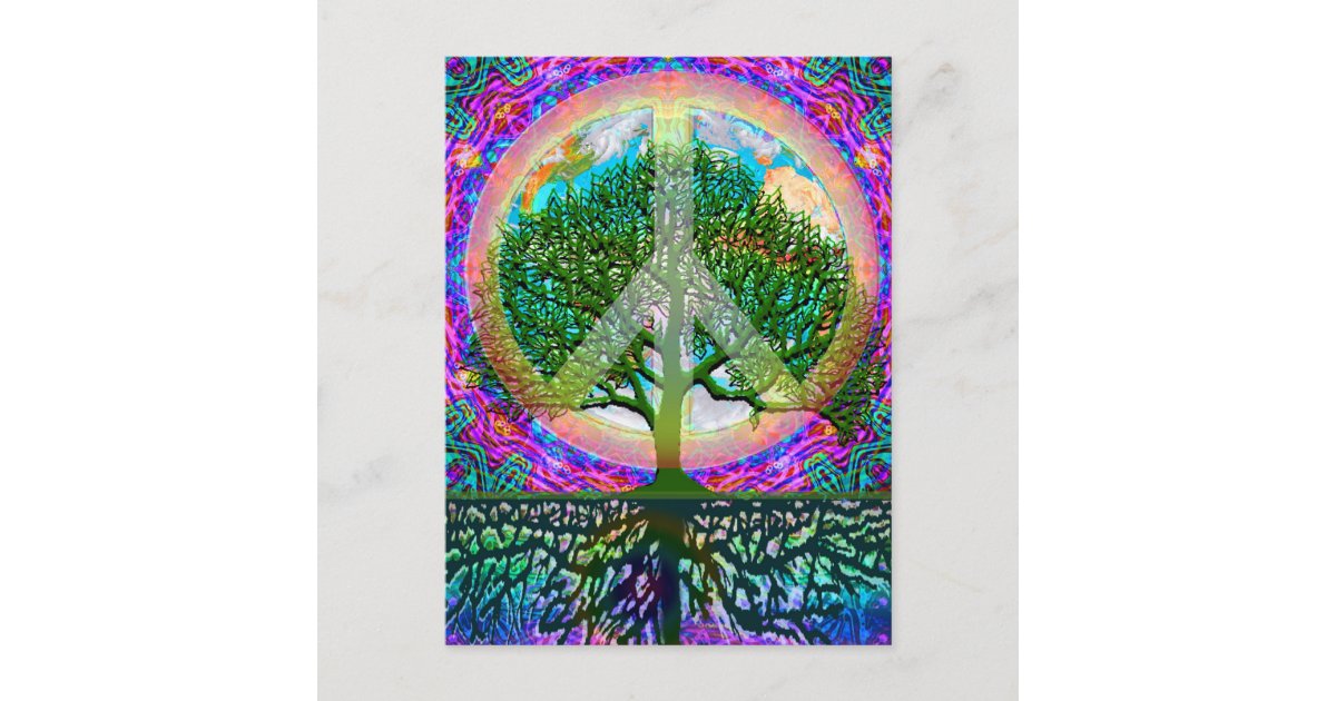 Tree of Life Peace Postcard | Zazzle