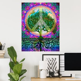 Tree of Life Peace Poster | Zazzle