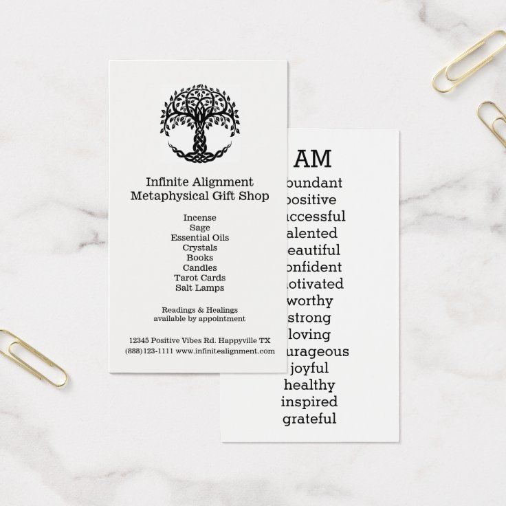 Tree of Life Positive Affirmations I AM | Zazzle