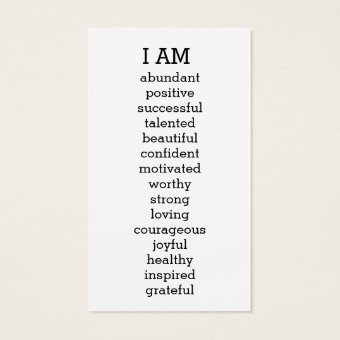 Tree of Life Positive Affirmations I AM | Zazzle