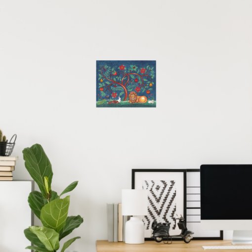 Tree of Life Poster ~ The Lion & the Lamb | Zazzle