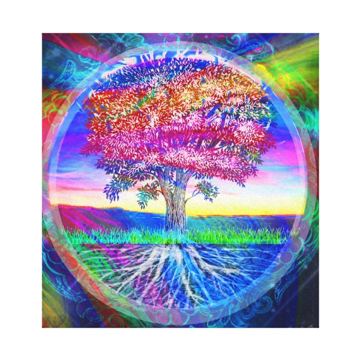Tree of Life Rainbow Canvas Print | Zazzle.com