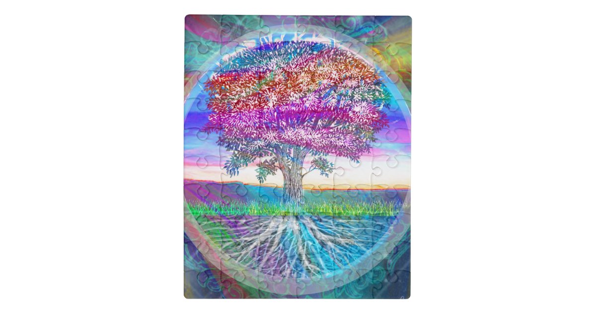 Tree of Life Rainbow Jigsaw Puzzle | Zazzle