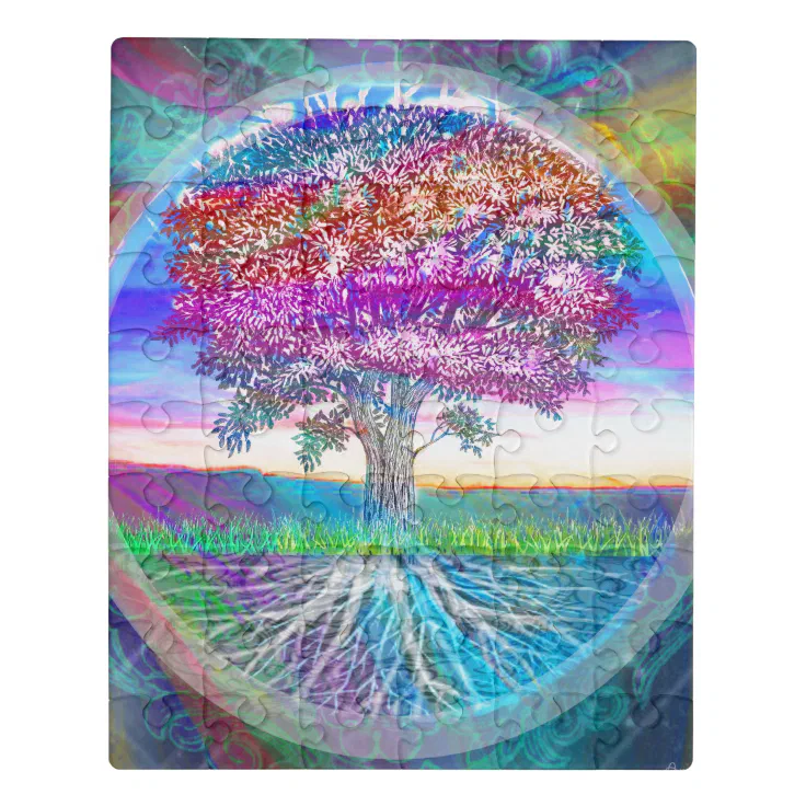 Tree of Life Rainbow Jigsaw Puzzle | Zazzle
