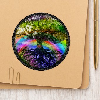 Tree of Life Rainbow Patch | Zazzle