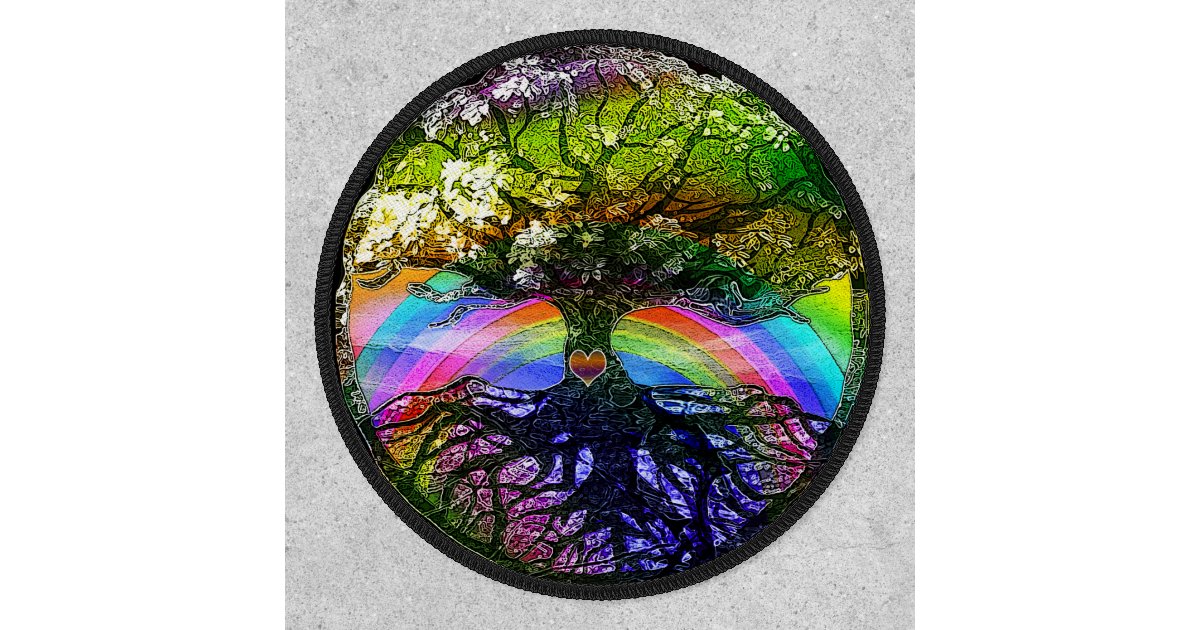 Tree of Life Rainbow Patch | Zazzle