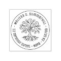 Tree of Life Round Address Rubber Stamp | Zazzle