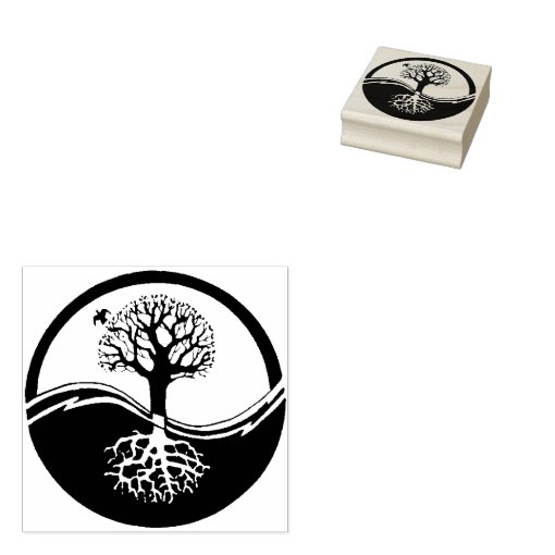 Tree of life rubber stamp | Zazzle