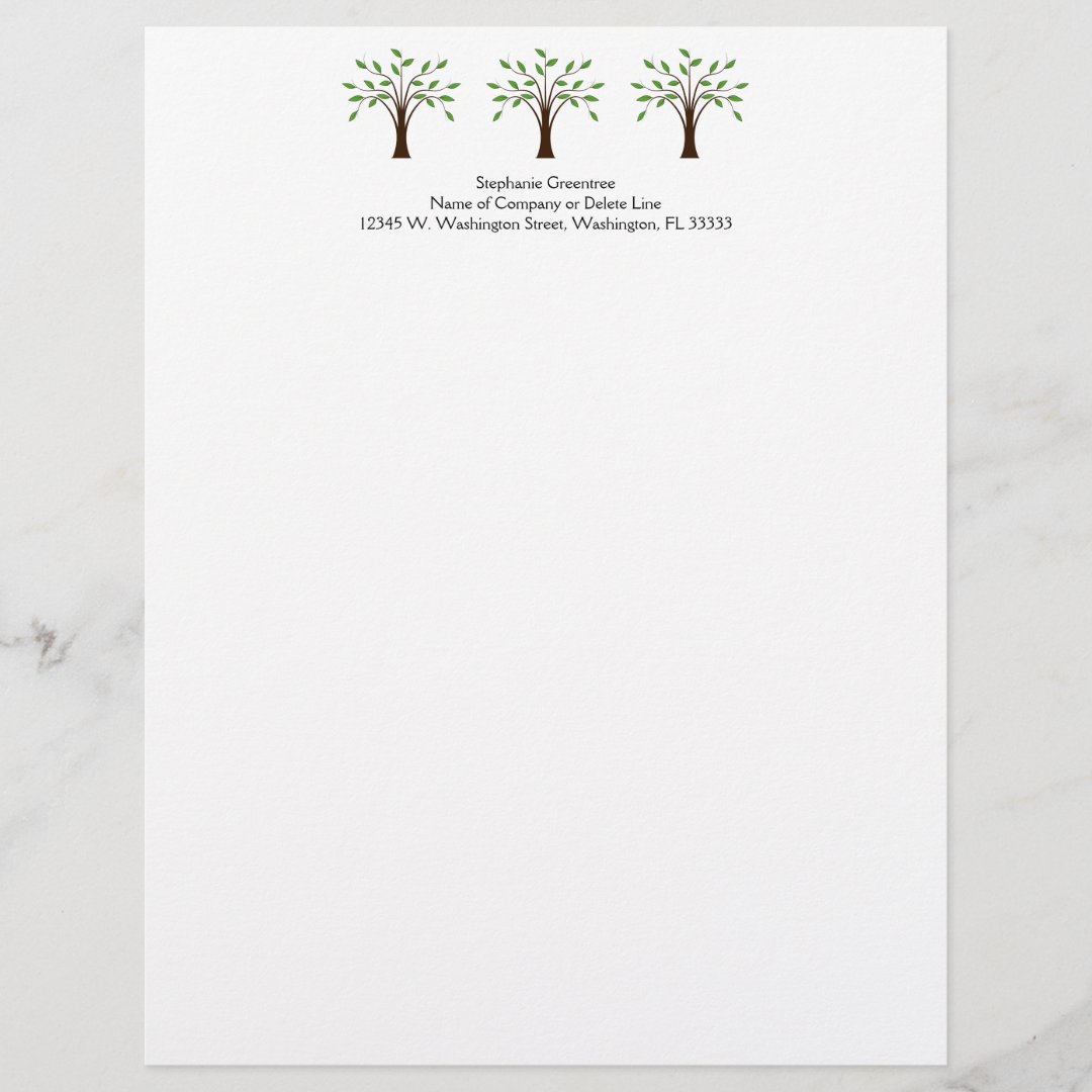 Tree of Life Simple Nature Genealogist Corporate Letterhead | Zazzle