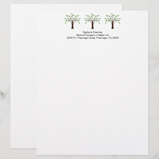 Tree of Life Simple Nature Genealogist Corporate Letterhead | Zazzle