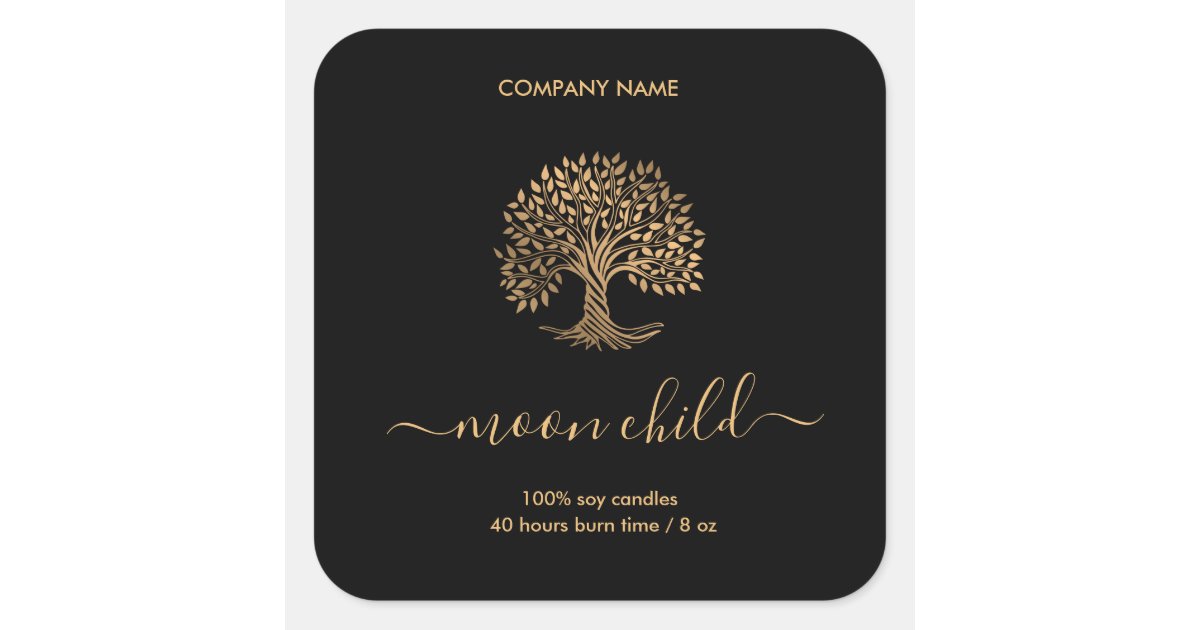 Tree of Life Square Sticker | Zazzle