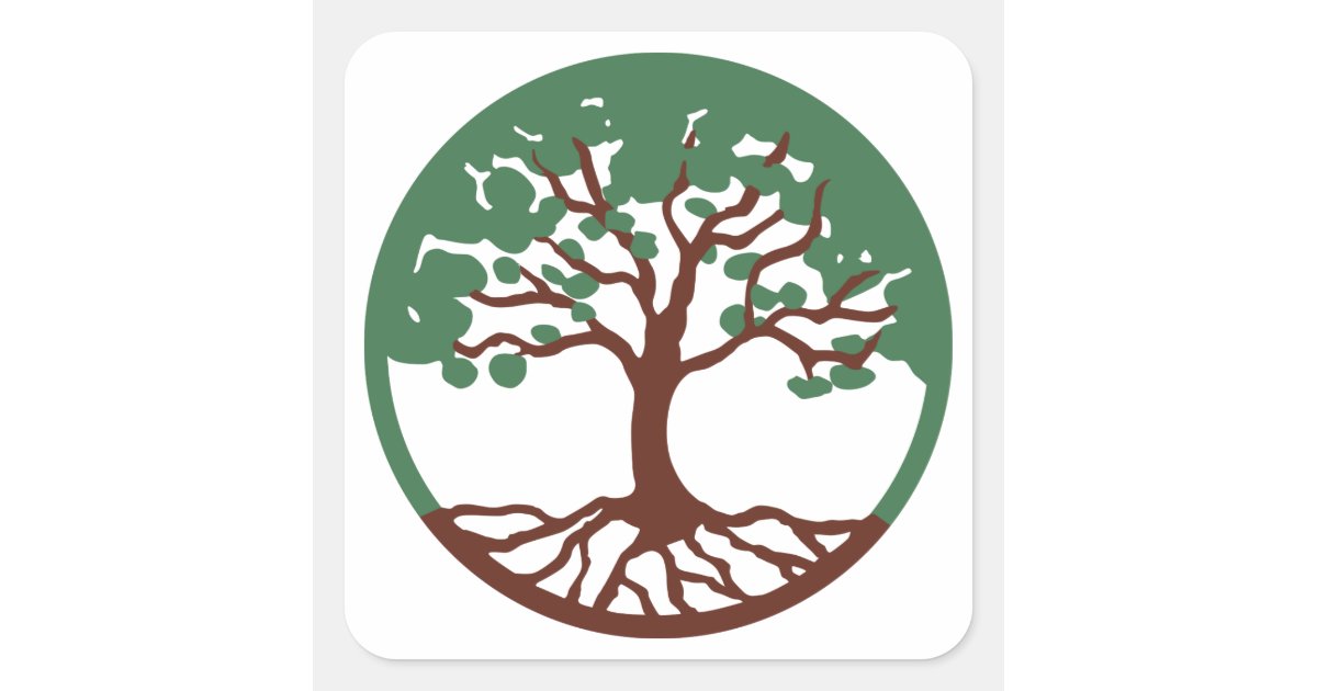 Tree of Life Square Sticker | Zazzle