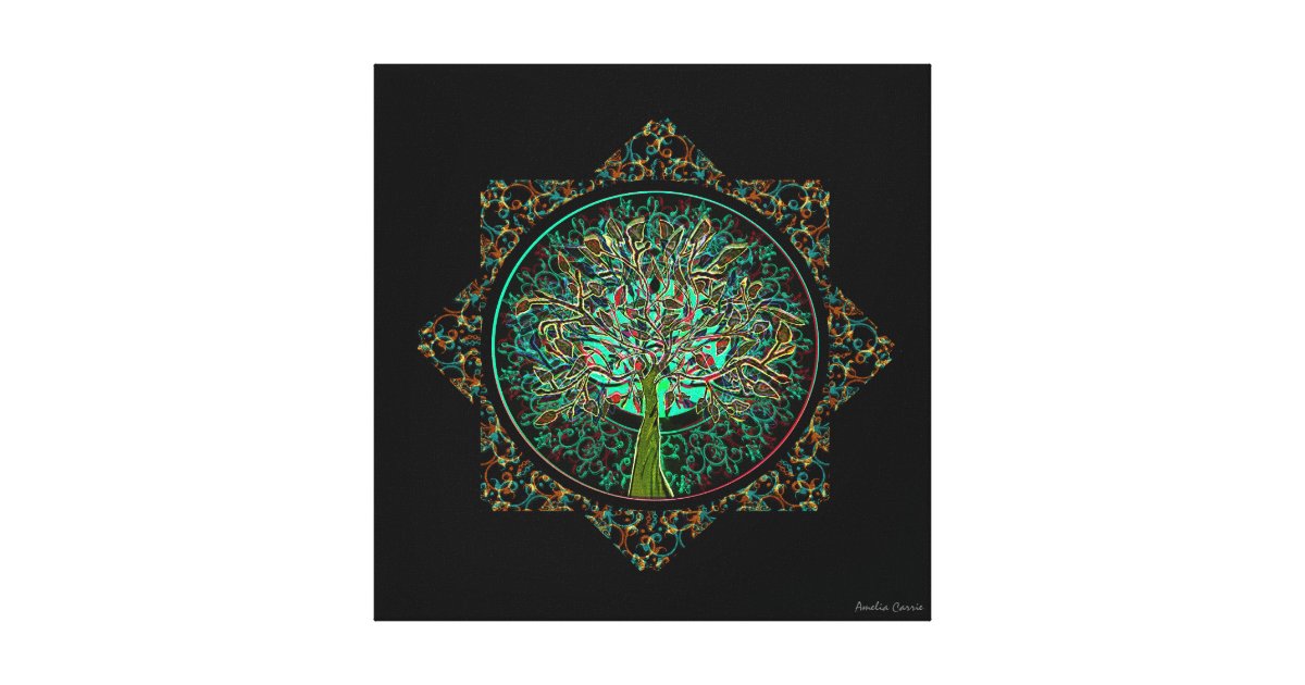 Tree of Life Star Canvas Print | Zazzle