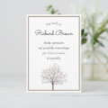 Tree of Life Sympathy Acknowledgement Cards | Zazzle