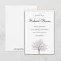 Tree of Life Sympathy Acknowledgement Cards | Zazzle