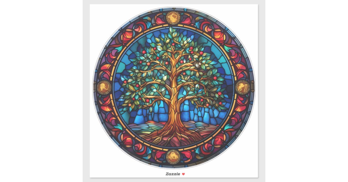 Tree of Life Vinyl Sticker | Zazzle