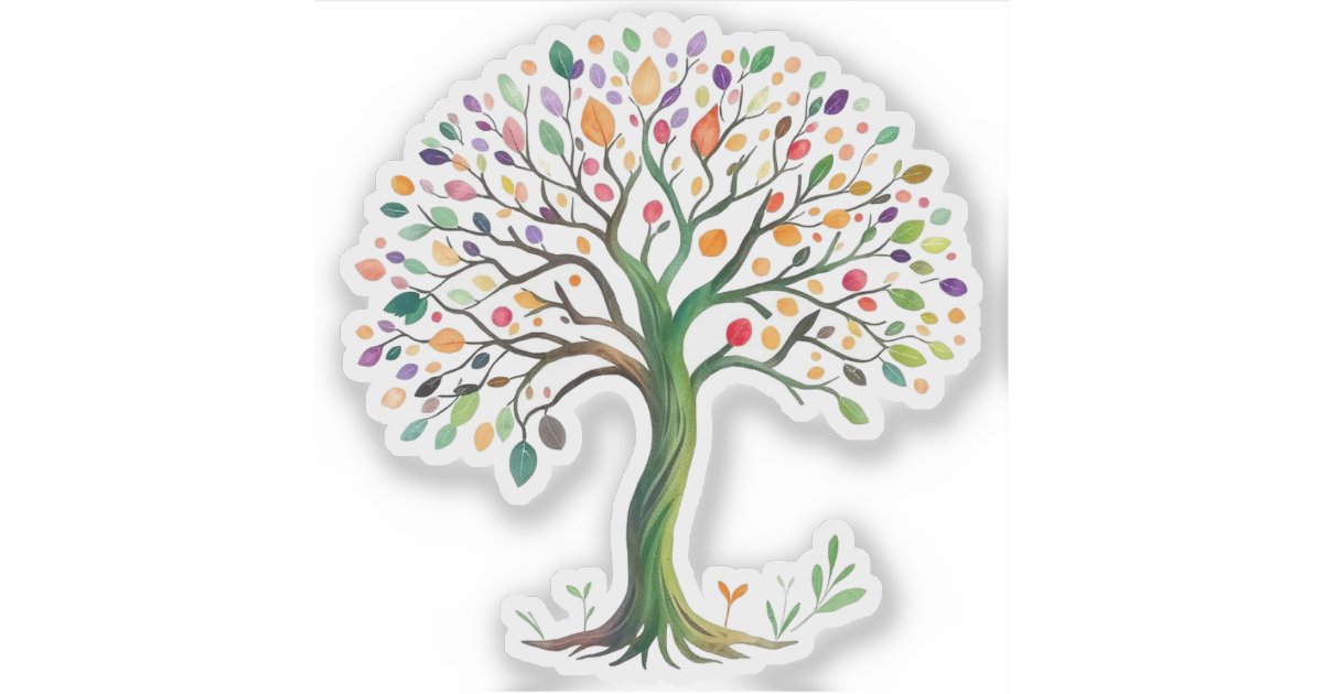 Tree of Life vinyl sticker | Zazzle