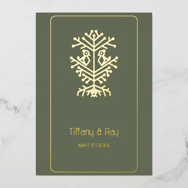 Tree of Life Wedding Foil Invitation | Zazzle